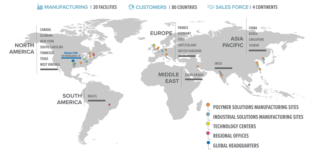 SI Group locations maps
